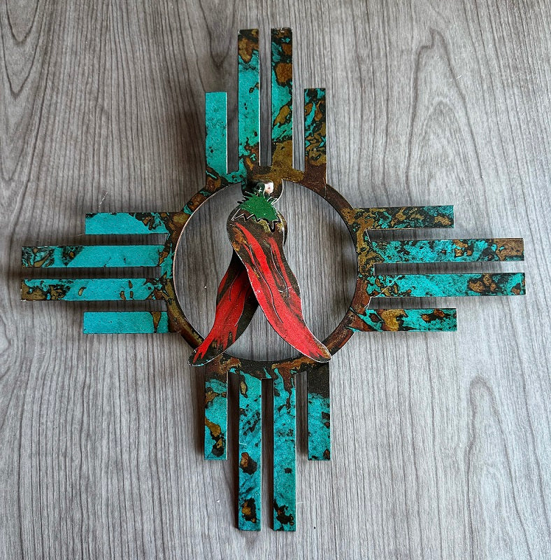 Zia Symbol Art New Mexico Round Zia Address Sign – Zia Metal Art